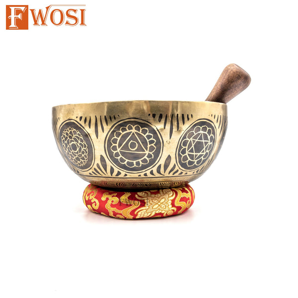 10 Inch Hand Carving Lord Shiva Sound Bowl Meditation Set with Mallet ...