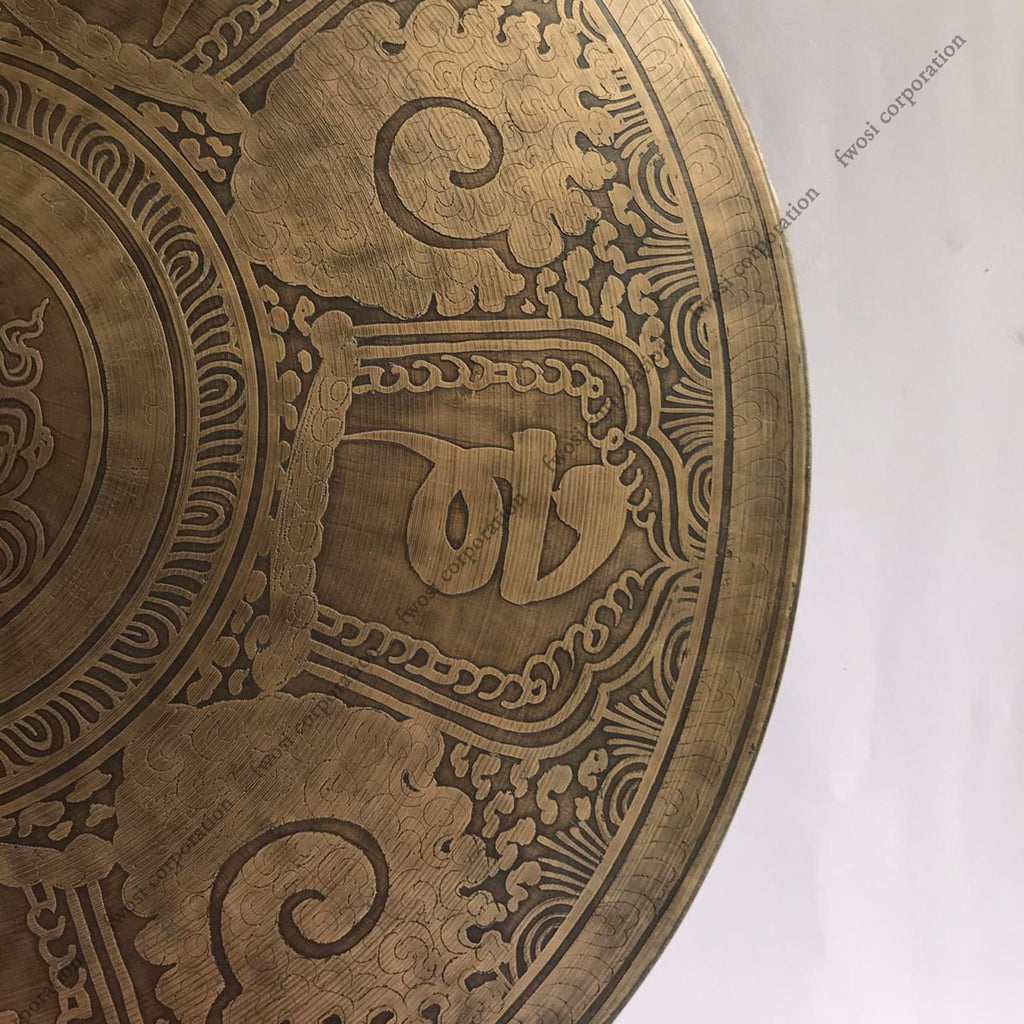 16 Inch Conch Shell Carving Gong | Beautiful Meditation bowl – FWOSI