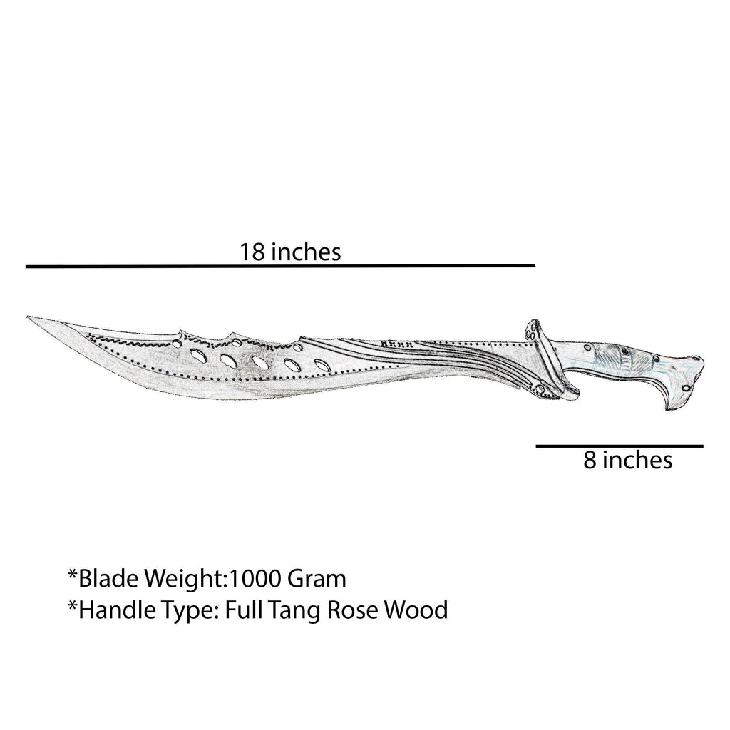 18 Inch Hand forged Machete, Survival Tool, Viking Knives – FWOSI