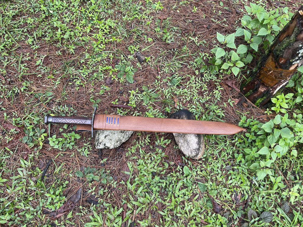 24 inch Viking Sword, Hand Forged Replica Sword,Tactical Knife – FWOSI