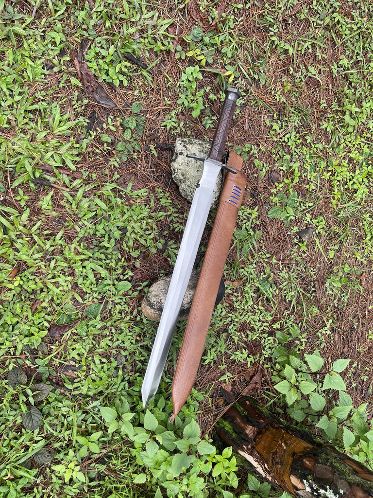 24 inch Viking Sword, Hand Forged Replica Sword,Tactical Knife – FWOSI