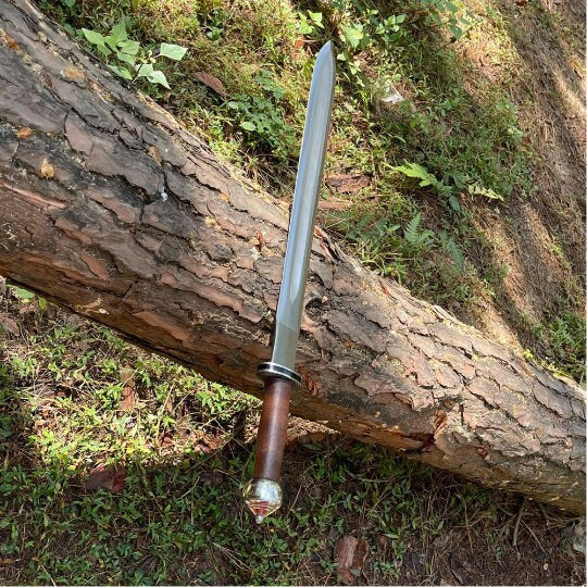 20 Inch Hand Forged Viking Sword | Leather Knife Sheath | FWOSI